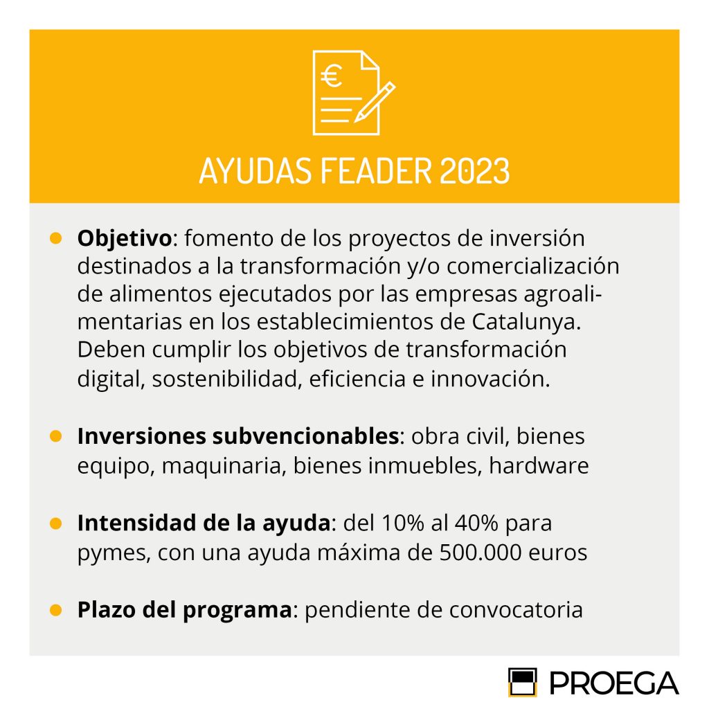 Ayudas FEADER 2023 - Proega | Projectes i serveis d’enginyeria pel ...